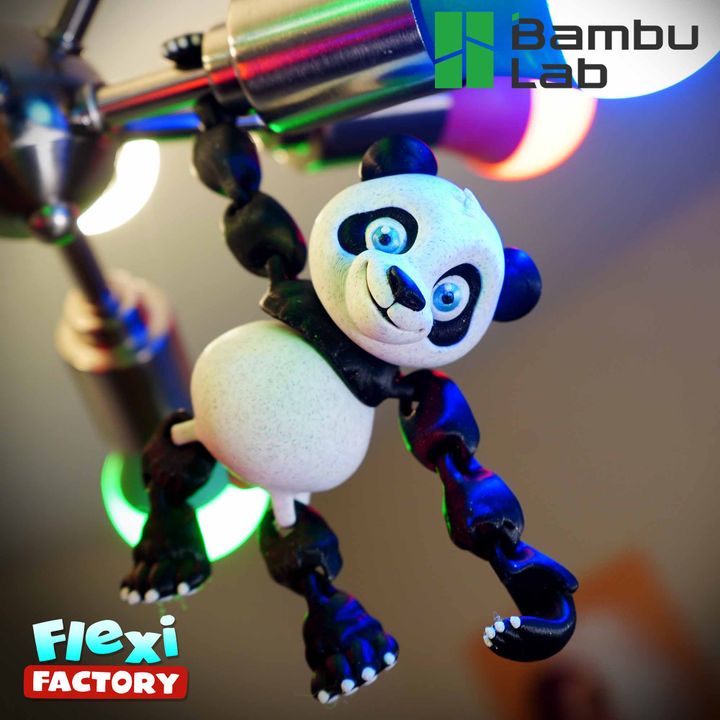 3D Printable Public Release: Flexi Factory Bambu Lab Panda and Display by Flexi Factory